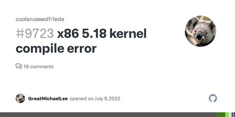 X86 518 Kernel Compile Error · Issue 9723 · Coolsnowwolflede · Github