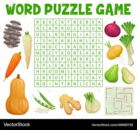 Vegetable Crossword Vector Images Over 170