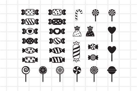 Candy And Lollipop Svg Clipart Candy Cut File 654255 Cut Files
