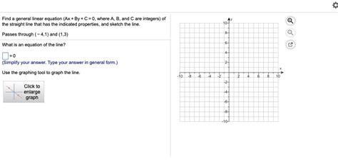 Solved Find A General Linear Equation Ax By C 0 Where