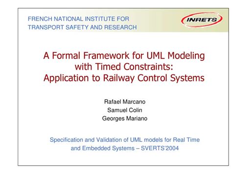 Ppt A Formal Framework For Uml Modeling With Timed Constraints