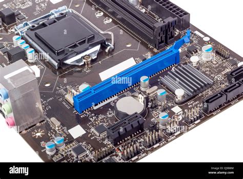 Computer Motherboard Without CPU Cooler Stock Photo Alamy