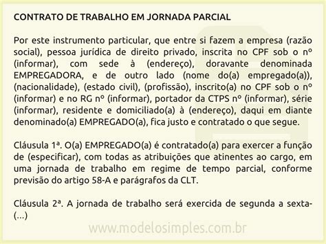 Exemplo De Contrato De Trabalho Em Portugal