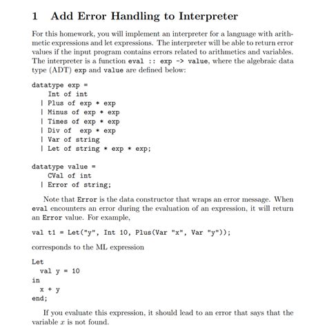 1 add error handling to interpreter for this
