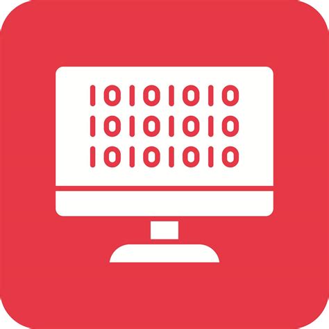 Binary Code Glyph Round Corner Background Icon 16033373 Vector Art At Vecteezy