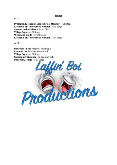 Cinderella Full Family Pantomime Script Laffin Boi