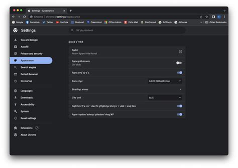 jumbled text on chrome settings r chrome