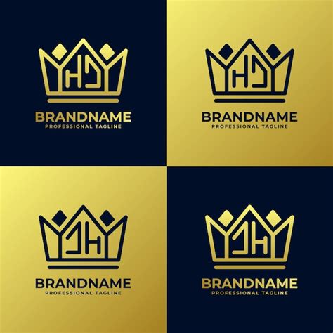 Premium Vector Letters Hj And Jh Home King Logo Set Suitable For Business With Hj And Jh Initials