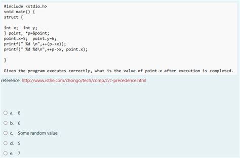 Solved Given The Program Executes Correctly What Is The