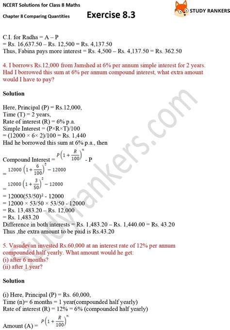 ncert solutions for class 8 maths ch 8 comparing quantities exercise 8 3