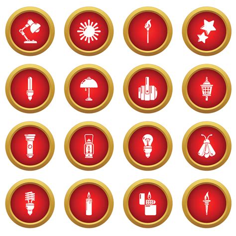 Light Source Icons Set Simple Style 8940216 Vector Art At Vecteezy
