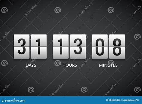 Countdown Flip Timer Flip Clock Days Hours And Minutes Counter