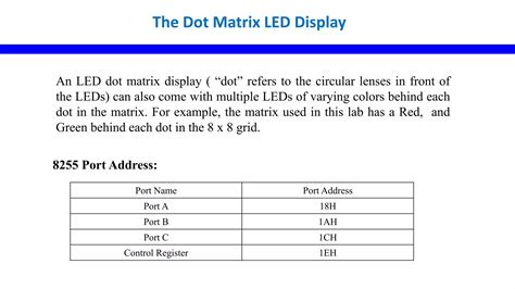 Dot Matrix Led Interfacing Using 8255 Ppi Ppt