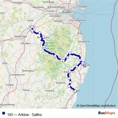 Bus 183 Arklow Sallins In Wicklow By Tfi Local Link Carlow Kilkenny Wicklow
