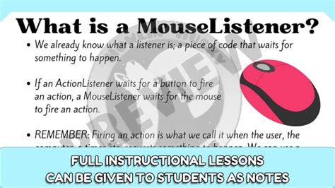 Java Programming Lesson 15 Mouselisteners And Event Handling Java Gui