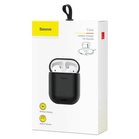 Baseus Wireless Charging Case For Apple Airpods Black