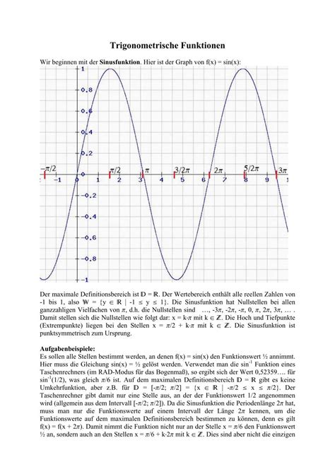 Trigonometrische Funktionen Mathe Total De