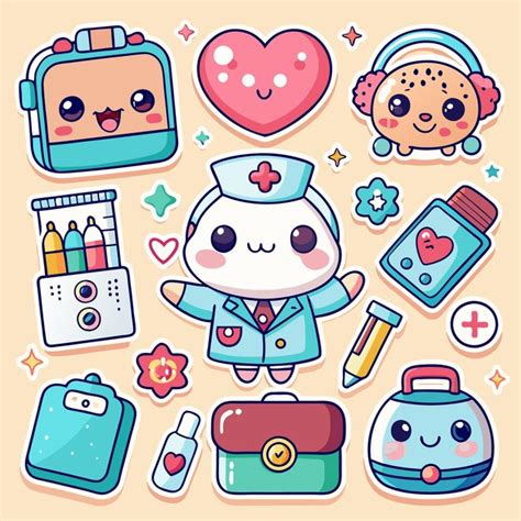 Adorable Cute Doctor Healtness And Element Premium Ai Generated Vector