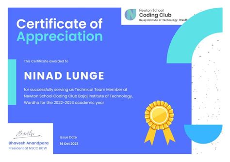 Ninad Lunge On Linkedin Nsccbitw Grateful Codingcommunity Growth