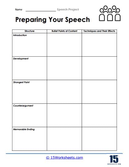 Speech Projects Worksheets 15