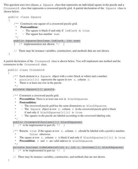 Solved 3 A Crossword Puzzle Grid Is A Two Dimensional