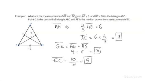Using The Centroid Of A Triangle To Find Segment Lengths Geometry