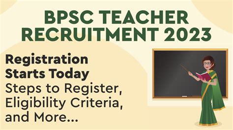 BPSC Teacher Recruitment 2023 Registration Starts Today Steps To Register Eligibility