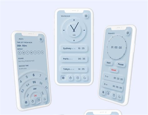 Clock Moblie UI Design Neumorphism On Behance