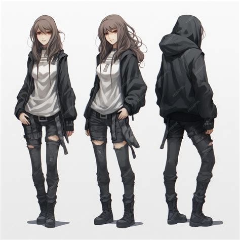 Premium Ai Image Feminine Anime Character Concept Art Emphasizing