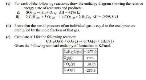 Solved C For Each Of The Following Reactions Draw The Chegg