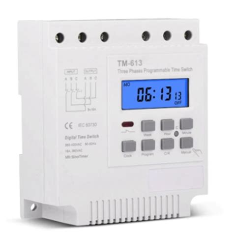 ஐ Three Phases 380v 415v Timer Programmable Switch With Backlight Th