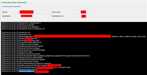 ssh tunnel connection to centos 7 5 server successful but cannot see the command line