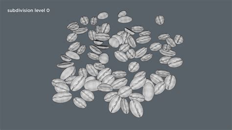 커피 콩의 무리 82 개체 3d 모델 19 Dae Fbx Obj C4d Free3d