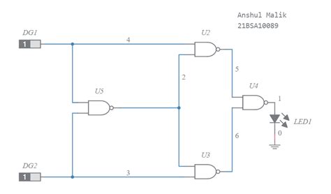 XOR NAND Multisim Live
