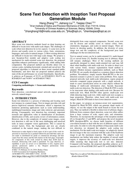Pdf Scene Text Detection With Inception Text Proposal Generation Module