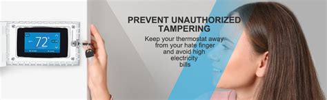 PCS Thermostat Lock Box On Wall Thermostat Cover With Lock Lock Box