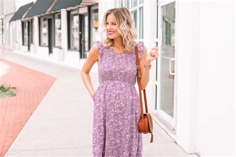 Purple Floral Dress Straight A Style