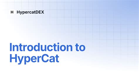 Introduction To Hypercat Hypercatdex