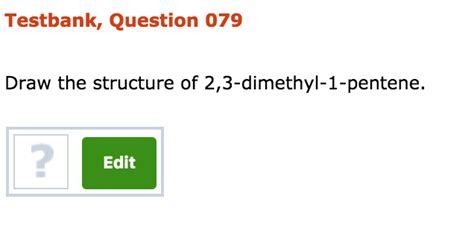 Solved Testbank Question 079 Draw The Structure Of