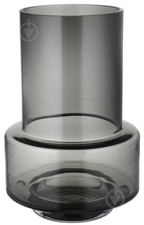 ᐉ Ваза стеклянная Wrzesniak Glassworks 25 см серая • Купить в Киеве Украине • Лучшая цена в