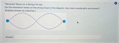 Solved Resonant Waves On A String M New For The Resonance Chegg