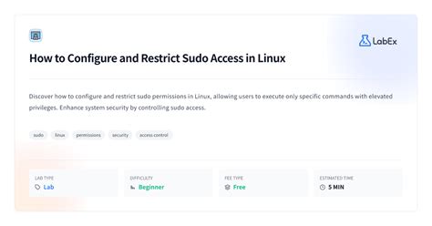 How To Configure And Restrict Sudo Access In Linux Labex