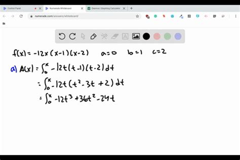 SOLVED Working With Area Functions Consider The Function F And The Numerade