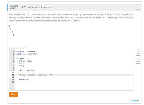 Solved Print Numbers 012 Usernum As Shown With Each