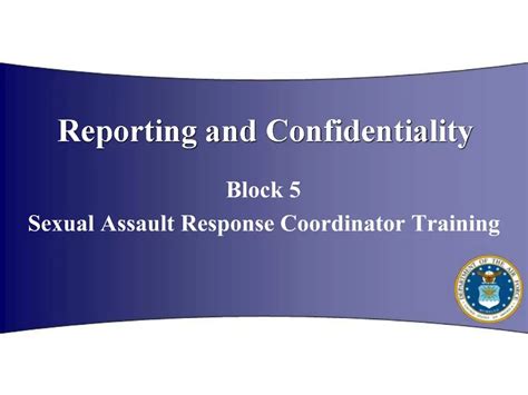 PPT Sexual Assault Response Coordinator Training For Reporting And Confidentiality PowerPoint