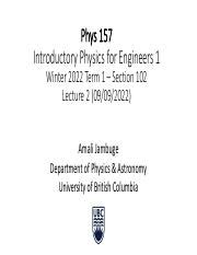 Lecture Pdf Phys Introductory Physics For Engineers Winter Term Section