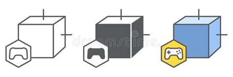 Gaming Nft Icon Collection Unique Token And Nft Blockchain Non Fungible Token Stock