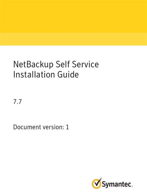 Netbackup77 Self Service Installation Guide Pdf Internet