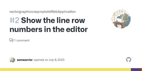 Show The Line Row Numbers In The Editor · Issue 2 · Vectorgraphics