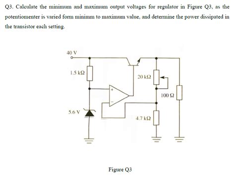 Solved Q3 Calculate The Minimum And Maximum Output Voltages